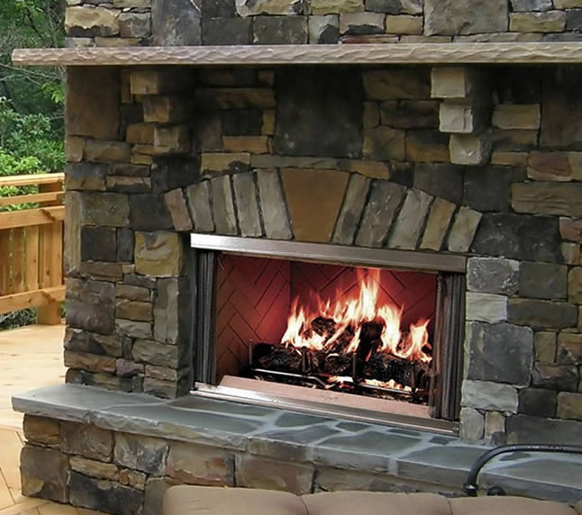 Montana 42" Stainless Steel Outdoor Firebox | Fine's Gas